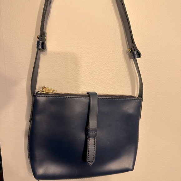 J. Crew | Bags | Jcrew Ryann Navy Blue Leather Small Shoulder Crossbody ...